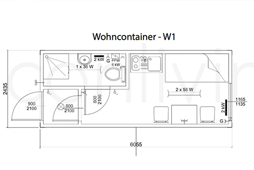 Wohncontainer W1 - Conliving GmbH - Container