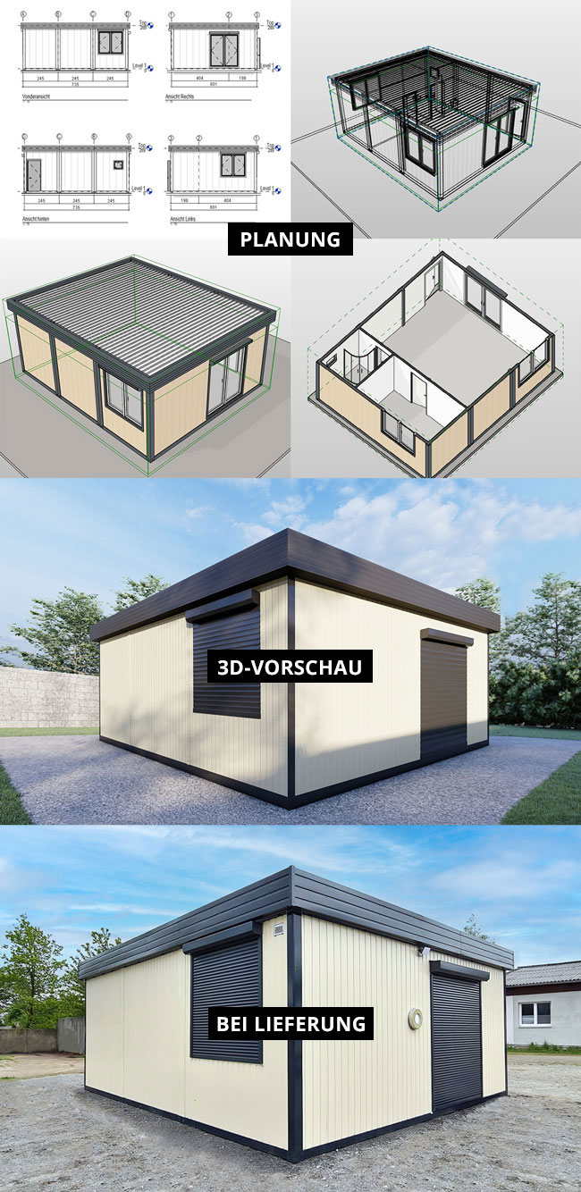 Referenz: Wohncontainer mit Küchenzeile | Conliving GmbH